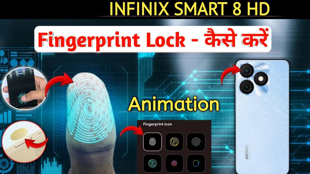 Infinix Smart 8 Hd display fingerprint setting Infinix Smart 8 ...