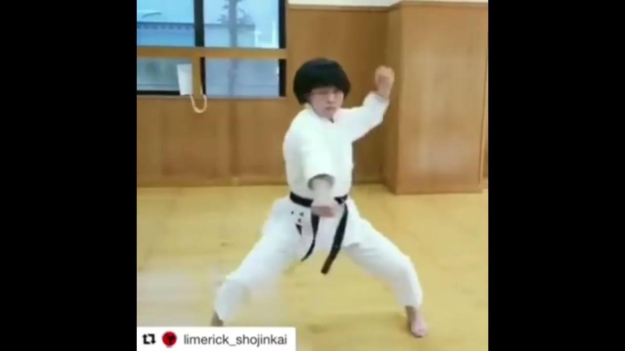 Blue belt examination Shotokan karate 4 Kyu - YouTube