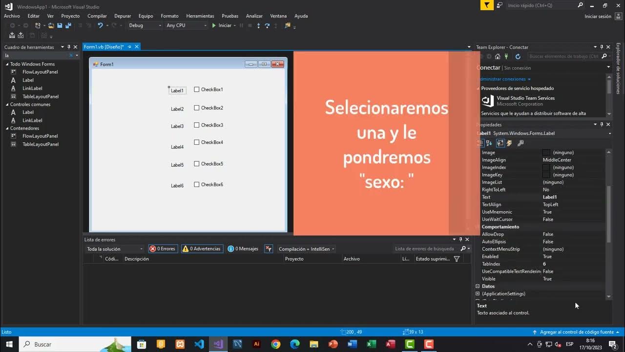 Propiedades mas básicas del control: CheckBox, en Visual Basic.Net - YouTube