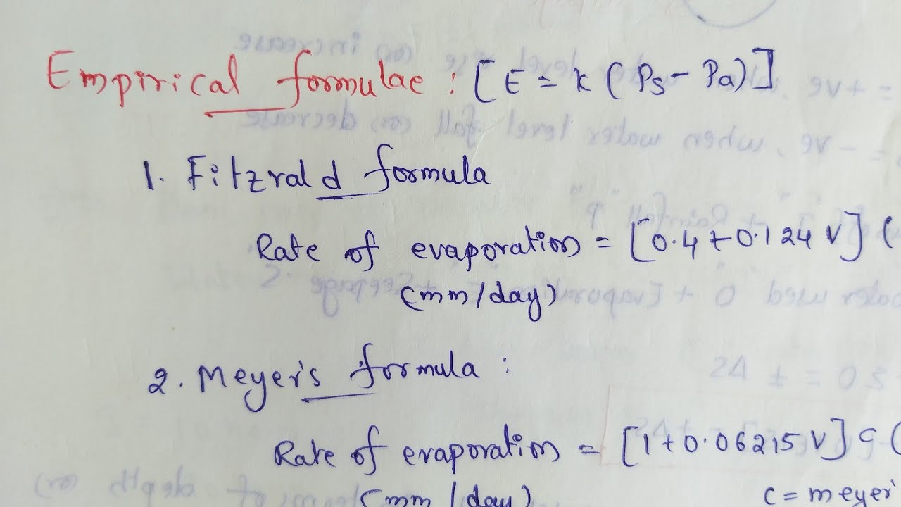 Empirical Formulae | Hydrology - YouTube