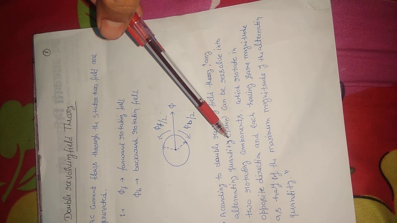 Double revolving field theory single phase induction motor - YouTube