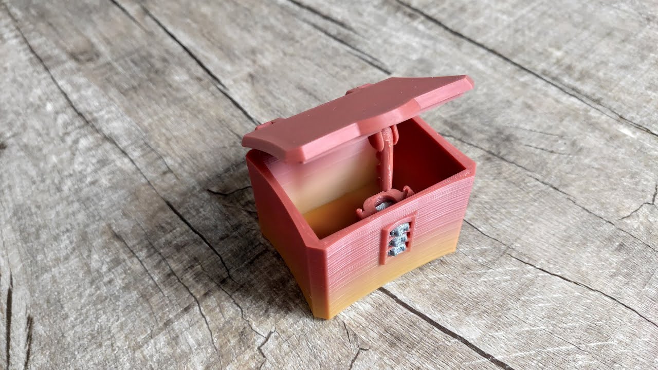 Secret Box With Numerical Lock (3D Printed) - YouTube