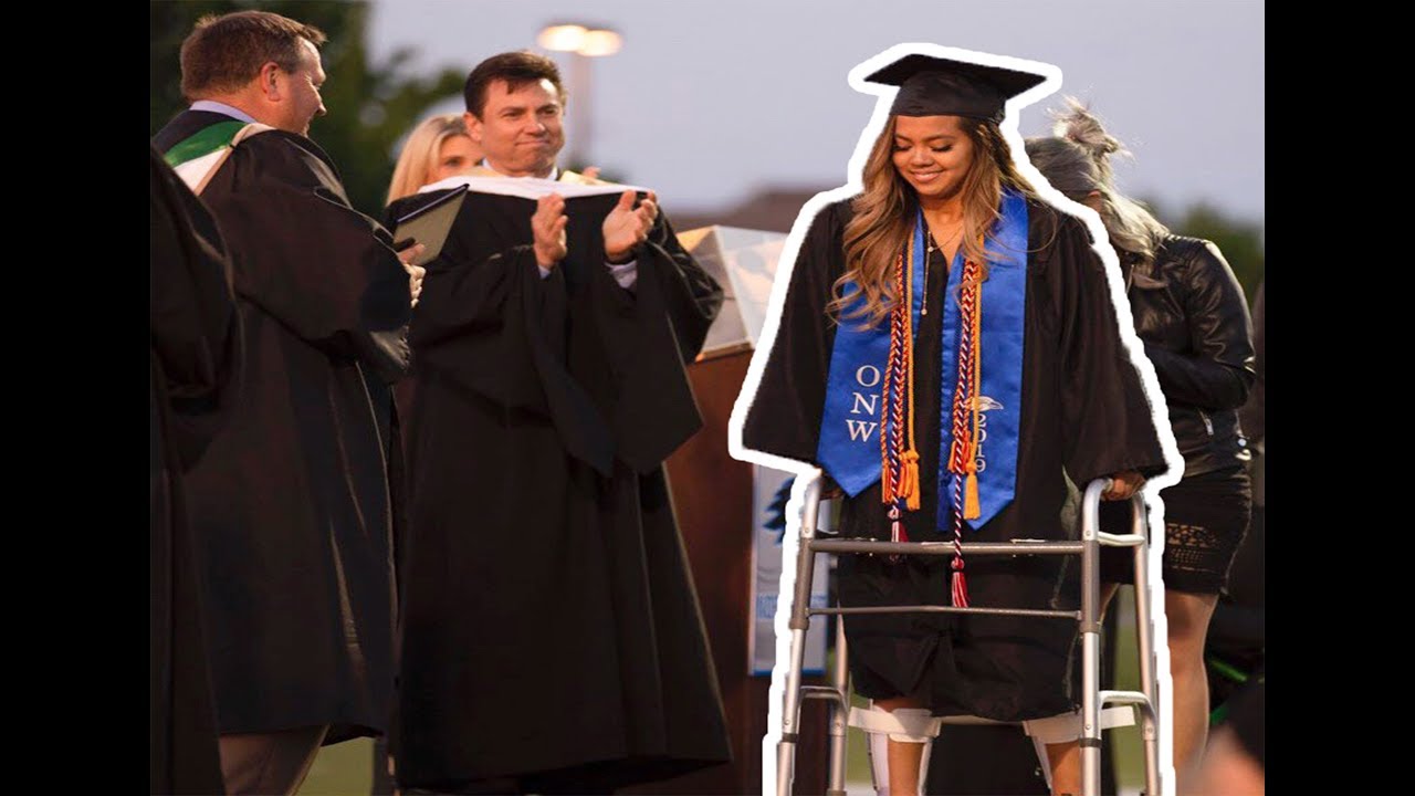 MY PARALYZED SISTER WALKED ACROSS THE STAGE (EMOTIONAL!!) - YouTube