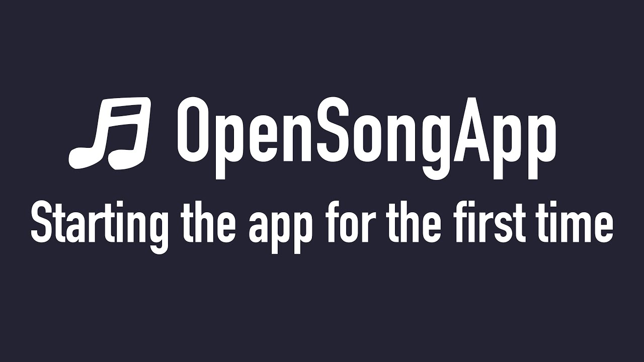OpenSongApp: First run / Selecting storage location - YouTube