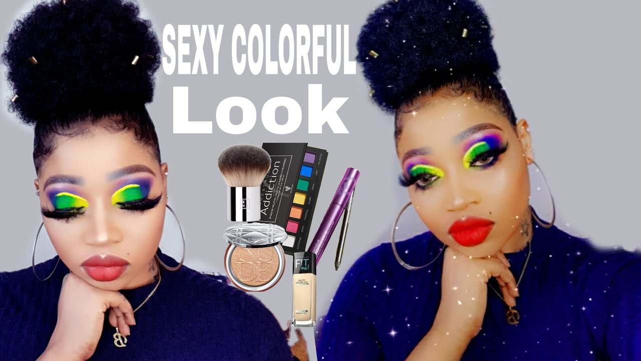 COLORFUL MAKEUP TUTORIAL - YouTube