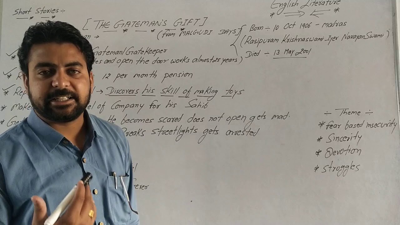 The Gates man gift (R.K.Narayan) English literature BA part 1st year ...