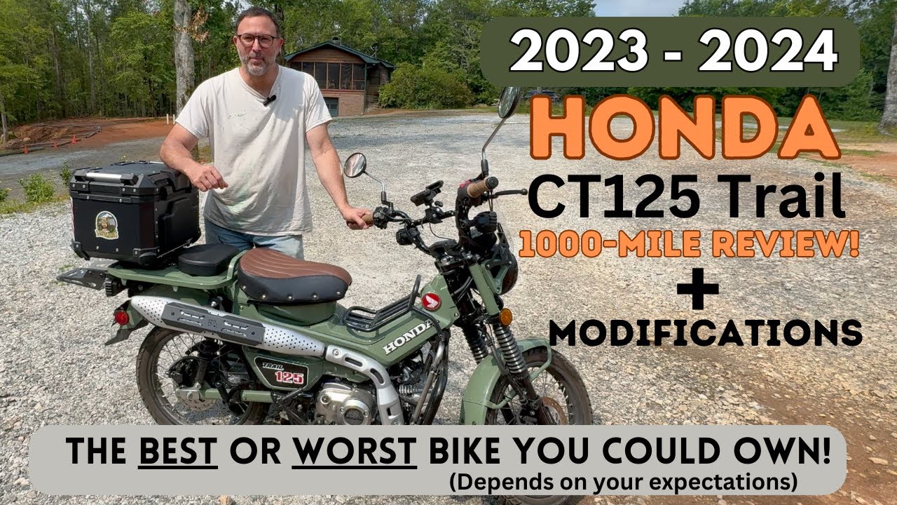 2023 2024 Honda CT125 Trail 1000 mile review and modifications - YouTube