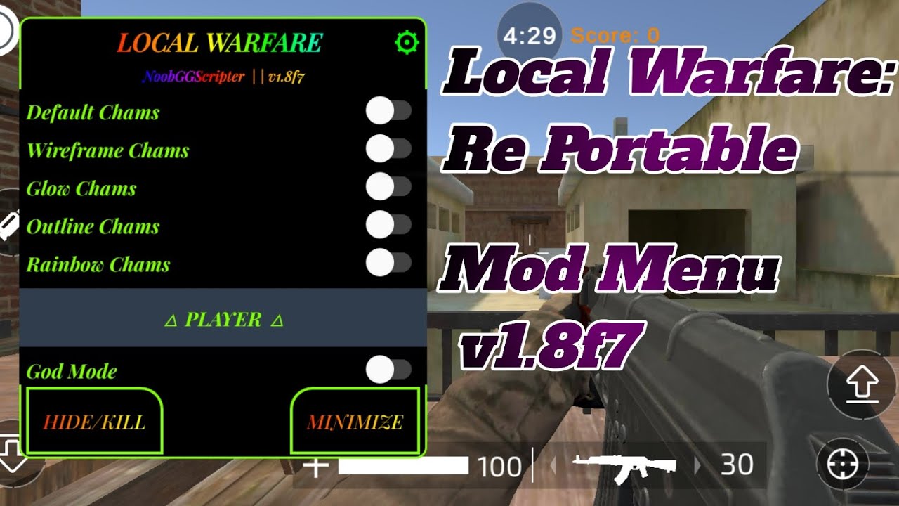 Local Warfare: Re Portable Mod Menu || v1.8f7 || Free Download - YouTube
