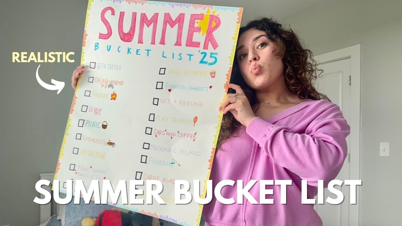 My *REALISTIC* summer bucket list 2025 - YouTube
