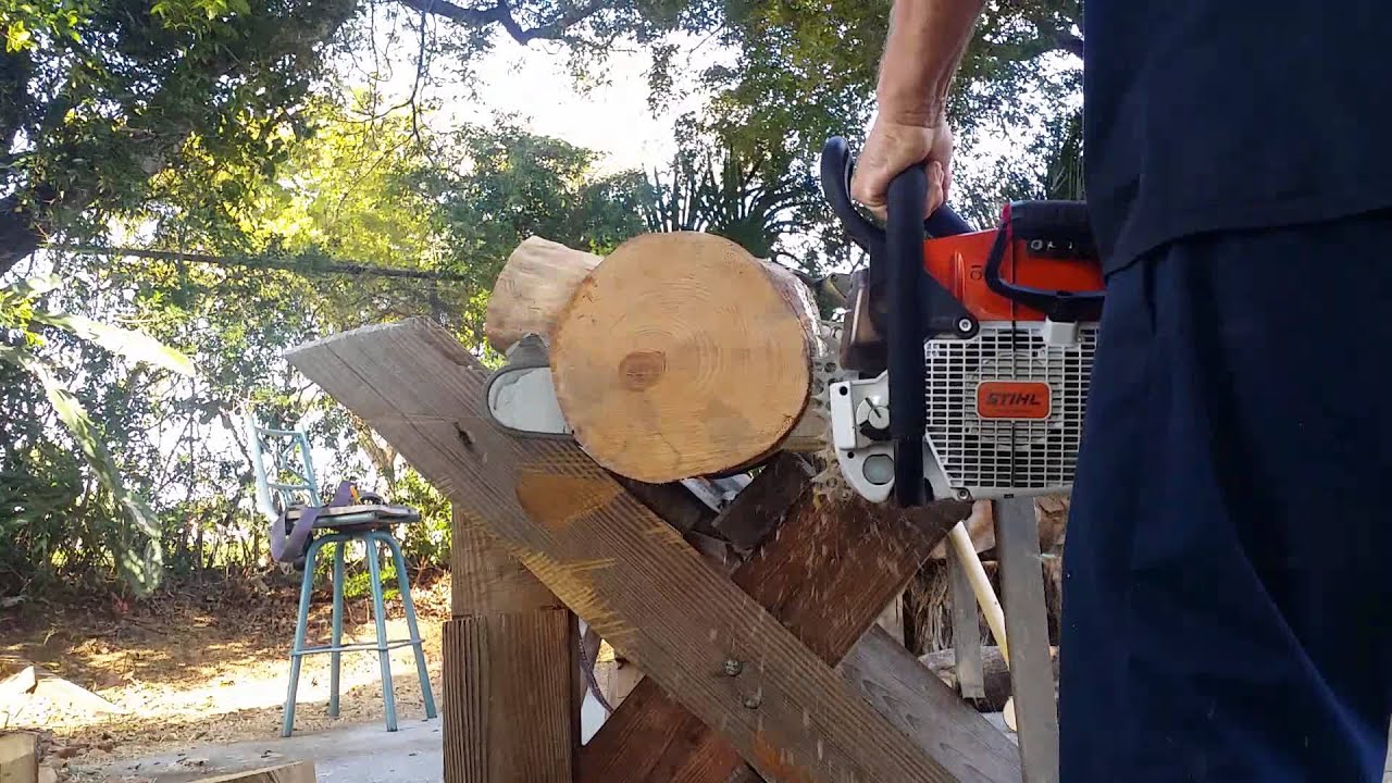 STIHL MS 880 ported - YouTube