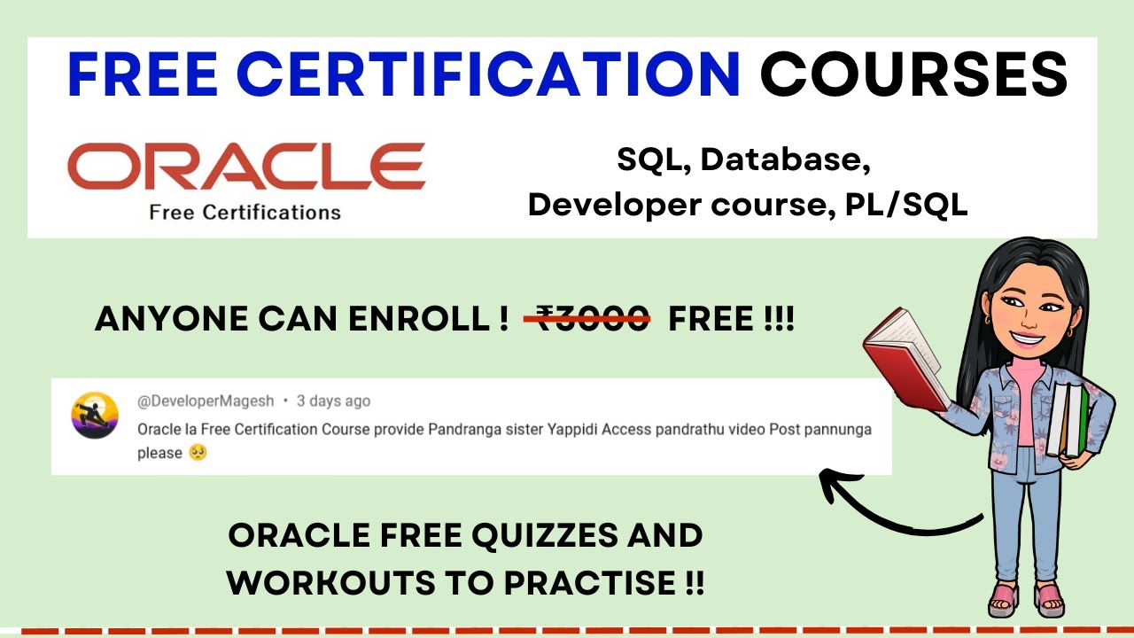 ORACLE FREE CERTIFCATIONS IN TAMIL ORACLE FREE SQL, DATABASE, PL/SQL ...