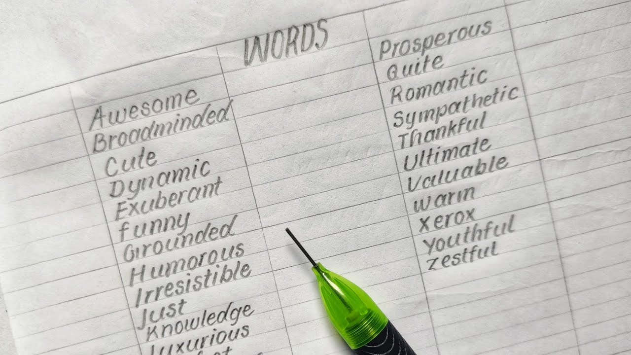 A to Z letter words handwriting practice with pencil || Neat and clean ...