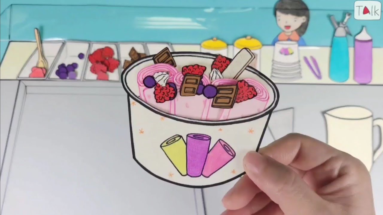 Stop Motion Korean Language Expressions Ice Cream Store 스톱모션 아이스크림 스토어 ...