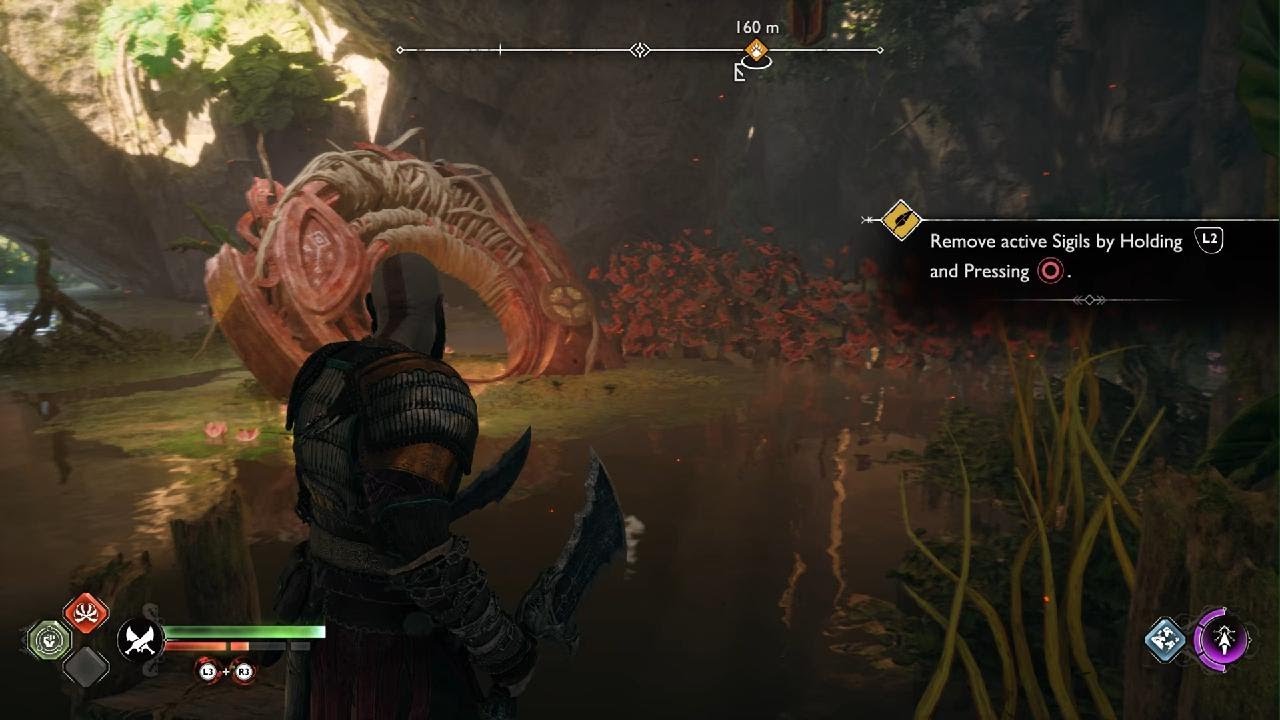 How to place sigil on river objects and brambles | God of War Ragnarök ...