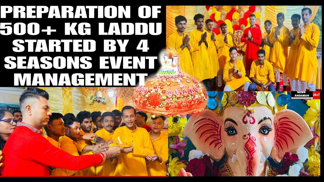 500+ kg Laddu banane ki kriya 4 SEASONS EVENT MANAGEMENT dwara Pooja ...