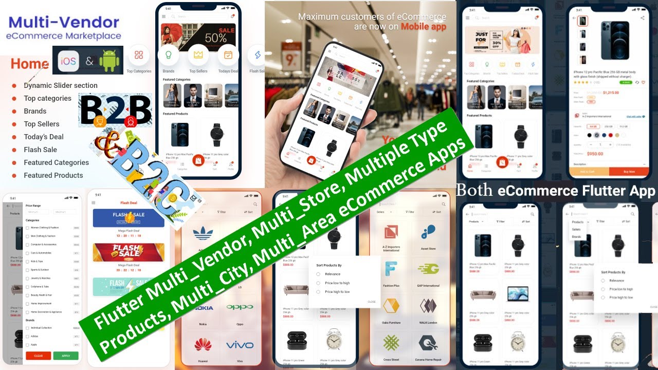 Flutter Multi_Vendor, Multi_Store, Multiple Type Products, Multi_City ...