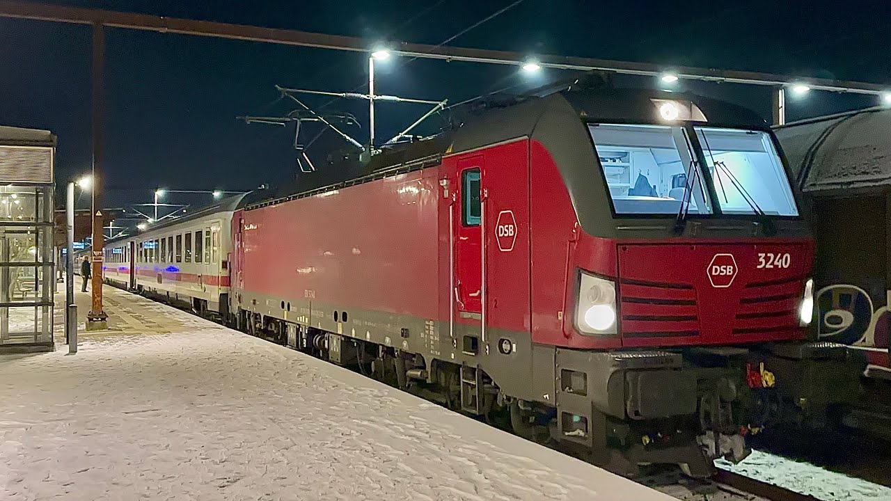 DSB EB 3240 + IC1 og Blandet Tog I Kolding - YouTube