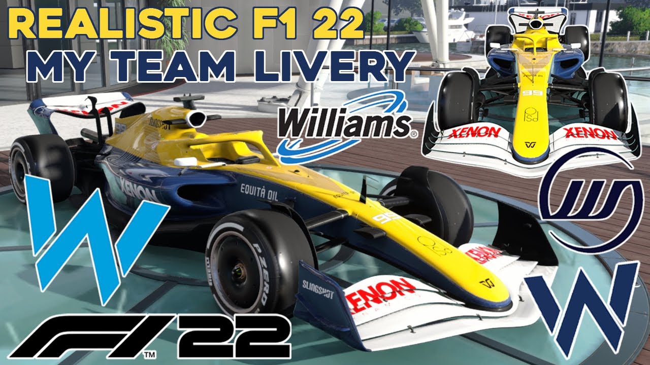 REALISTIC F1 22 RETRO WILLIAMS INSPIRED MY TEAM LIVERY!!! - YouTube