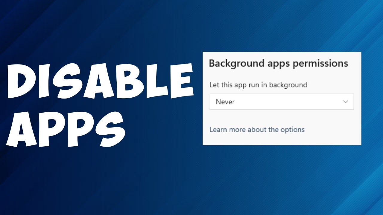 How to Disable Background Apps in Windows 11 (2023) - YouTube