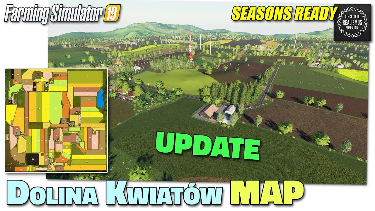 FS19 | MAP "Dolina Kwiatów" (update v1.1) - review - YouTube