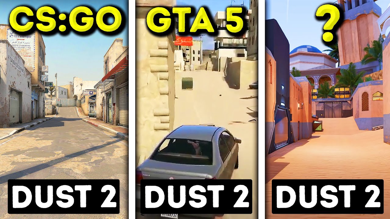 Все ВЕРСИИ CS:GO - DUST 2 в Других Играх и Разных ДВИЖКАХ (GTA 5 ...