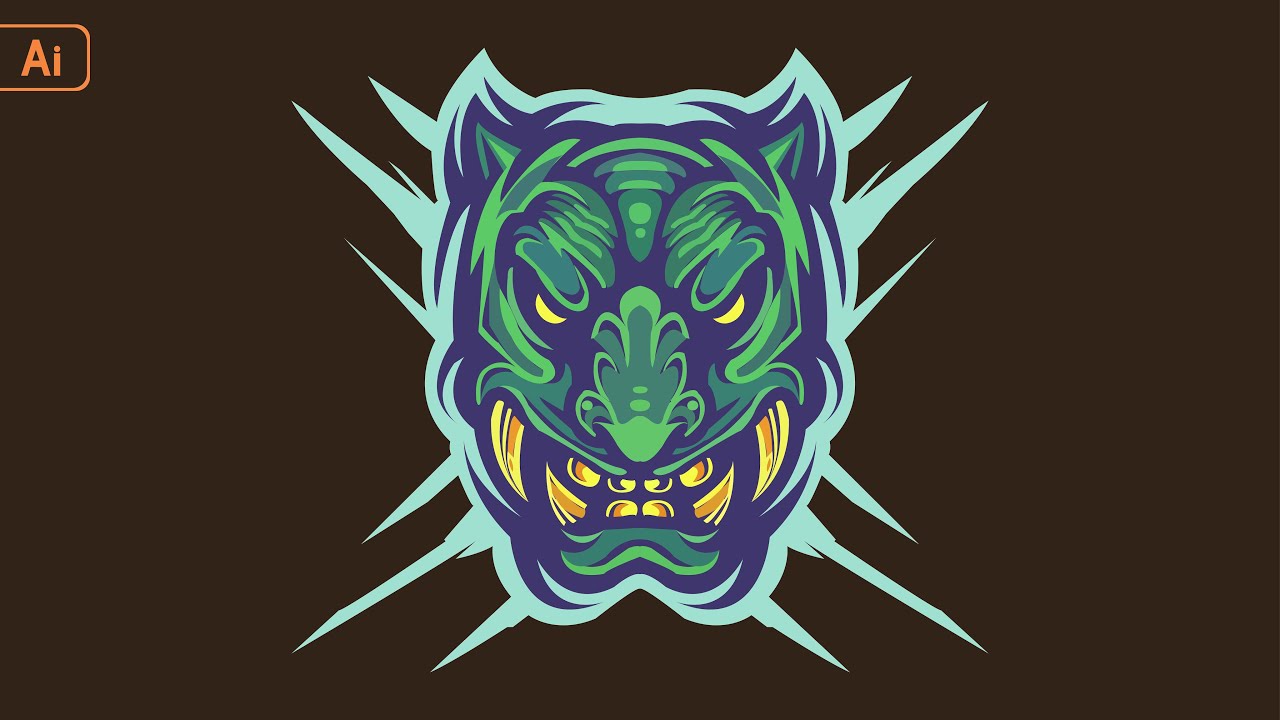 Mascot Logo Tracing Tutorial #5 | Adobe Illustrator | Visuals by ...