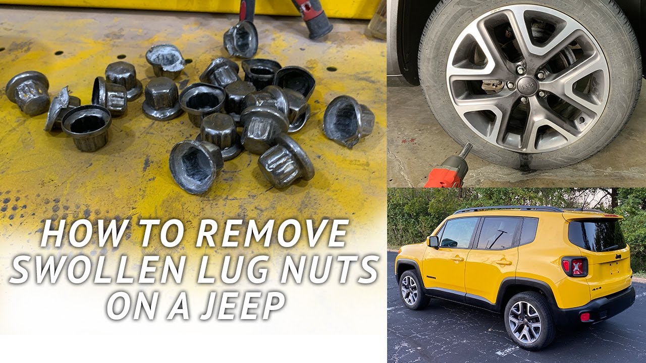 Remove swollen lug nuts on a Jeep Renegade - YouTube