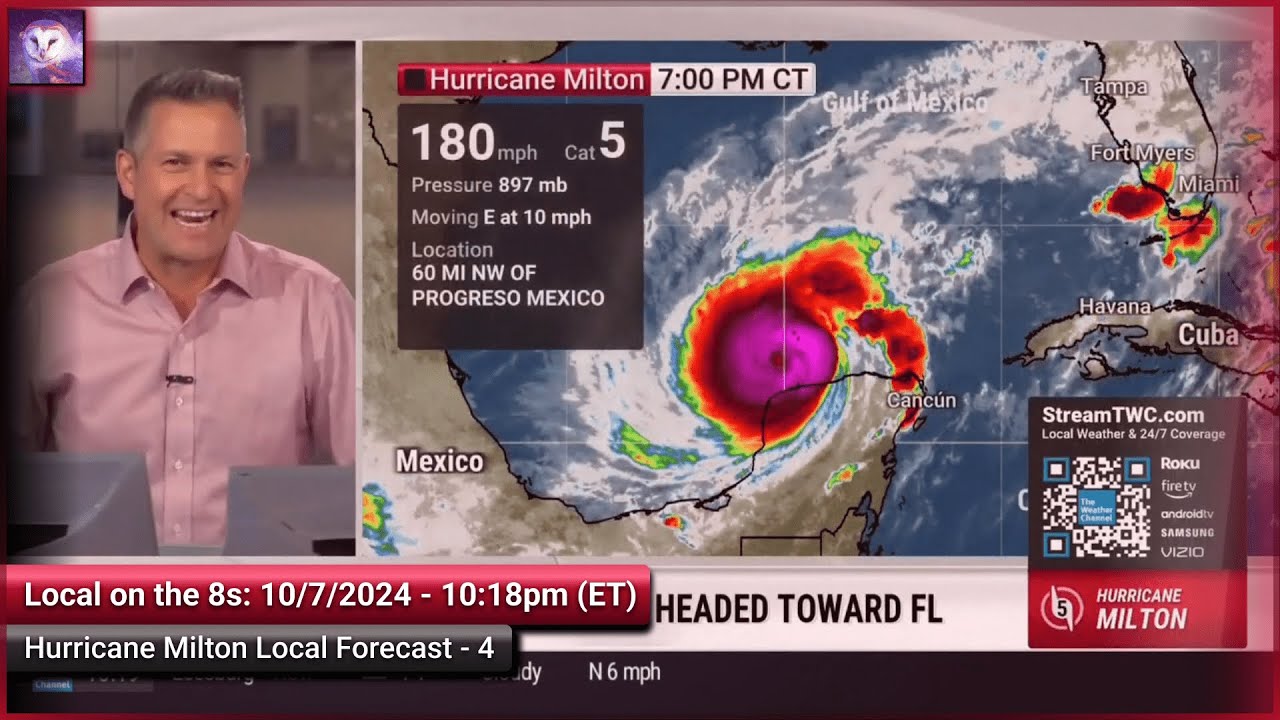 TWC Local on the 8s - 10/7/2024 | Historic Peak : Category 5 Hurricane ...
