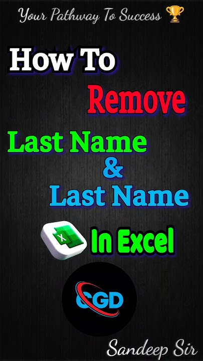 How to remove first name & last name in excel tips and tricks 💯💫 #exceltips #tutorials # ...