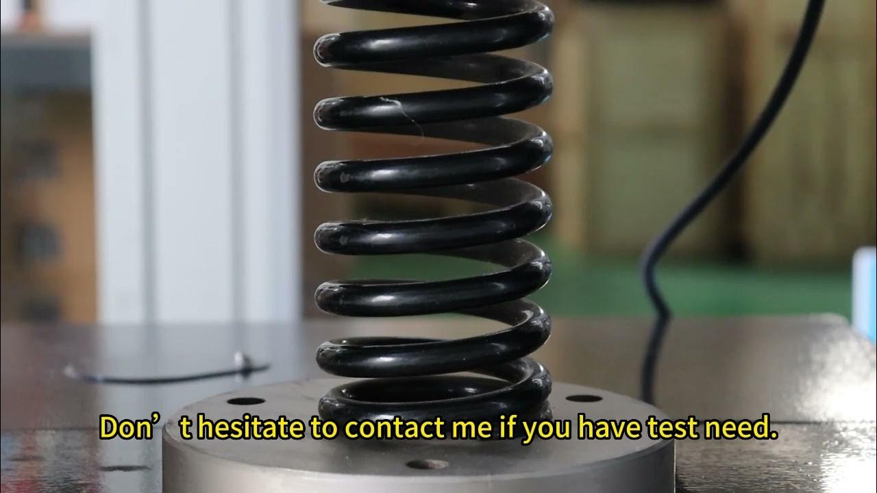 spring compression testing machine - YouTube