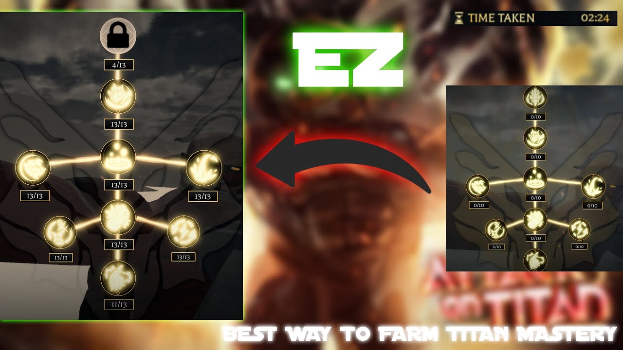 ATTACK ON TITAN REVOLUTION: BEST WAY TO FARM TITAN MASTERY IN UPDATE 2 ...