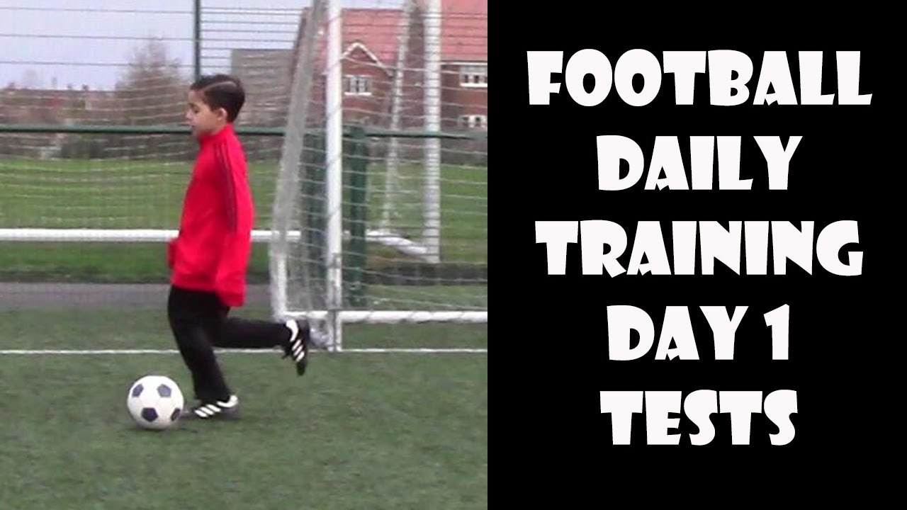Football/Soccer Training Daily Diary - Day 1 - Tests - YouTube
