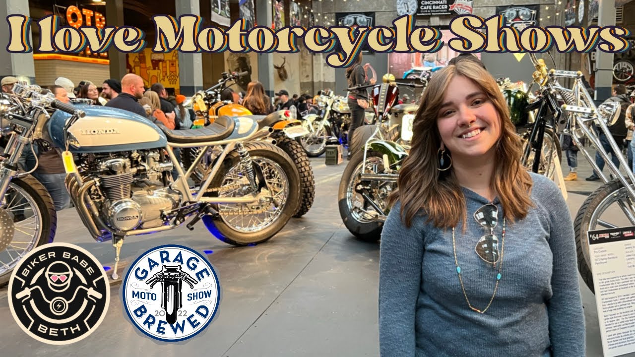 Biker Babe takes you to Garage Brewed Motorcycle Show! - YouTube