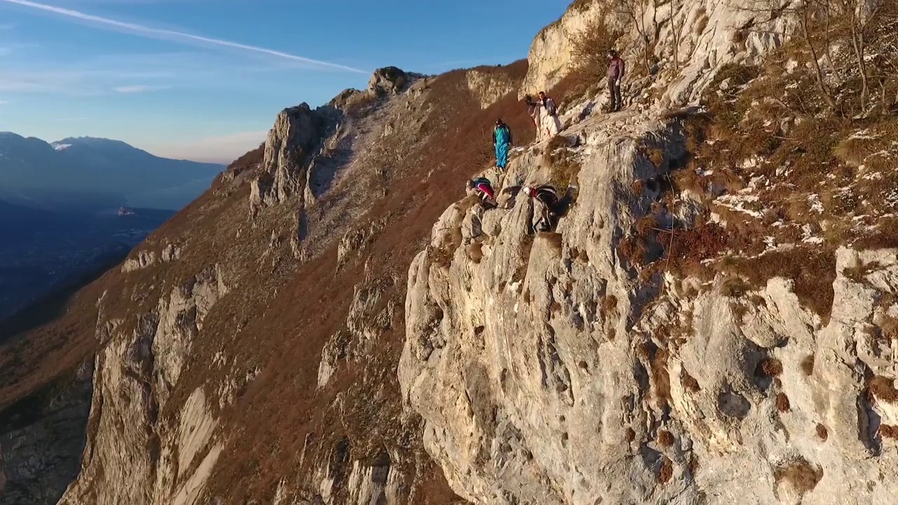 Wingsuit Base Monte Brento November 2016 - YouTube