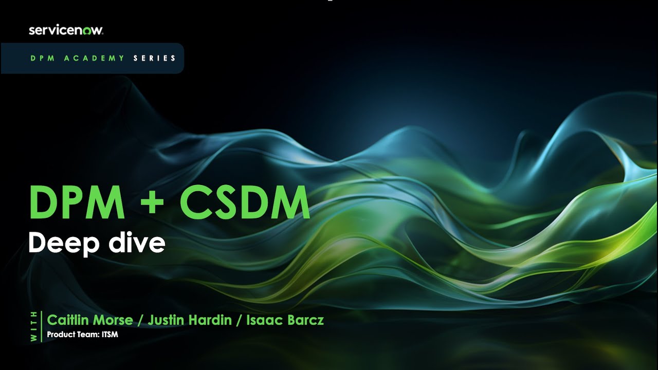 DPM Academy Session 7: DPM and the Common Services Data Model - YouTube