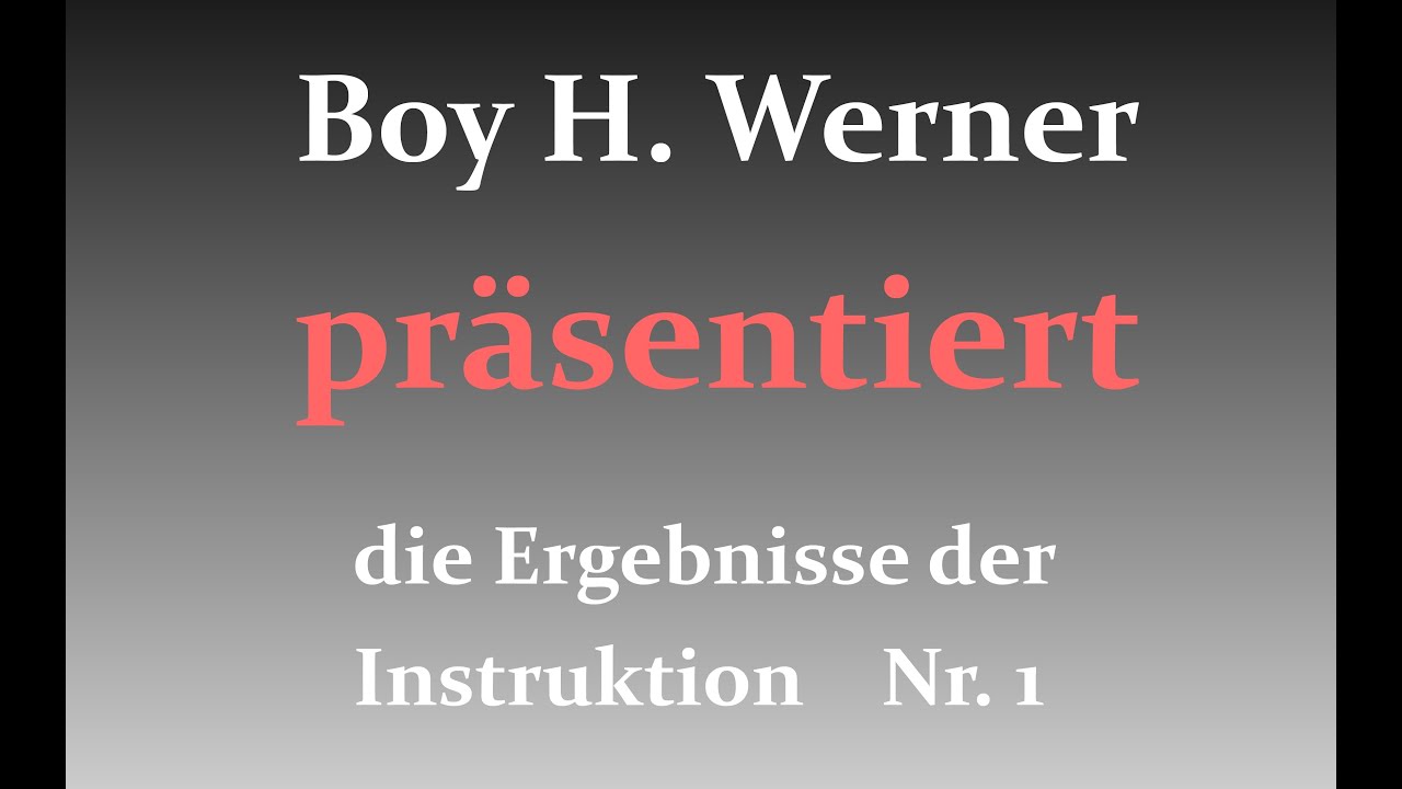 Boy H. Werner präsentiert: Nr. 1 - YouTube