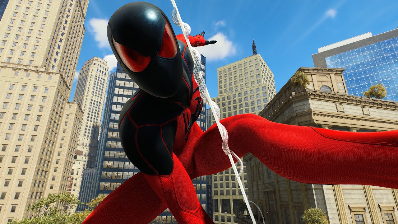 Scarlet Spider 2 Suit Gameplay In Spider-Man Remastered - YouTube
