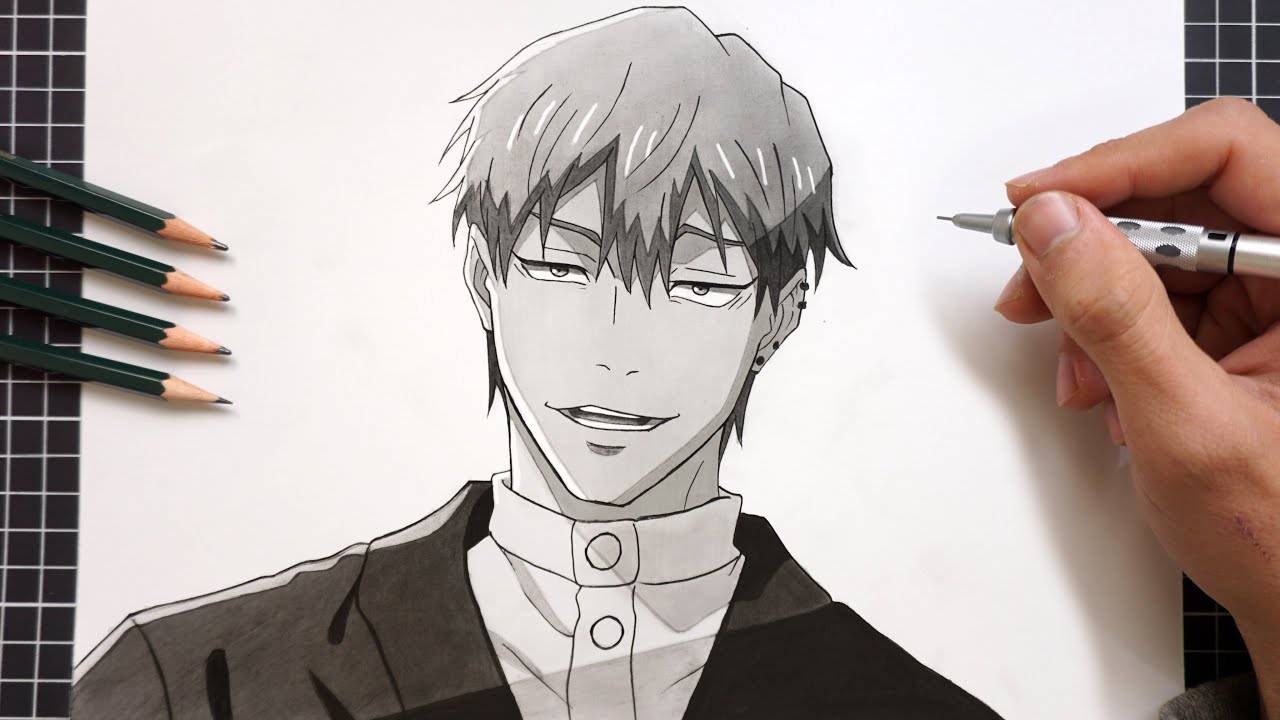 How to Draw Naoya Zenin Easy | Jujutsu Kaisen Step by Step Tutorial ...