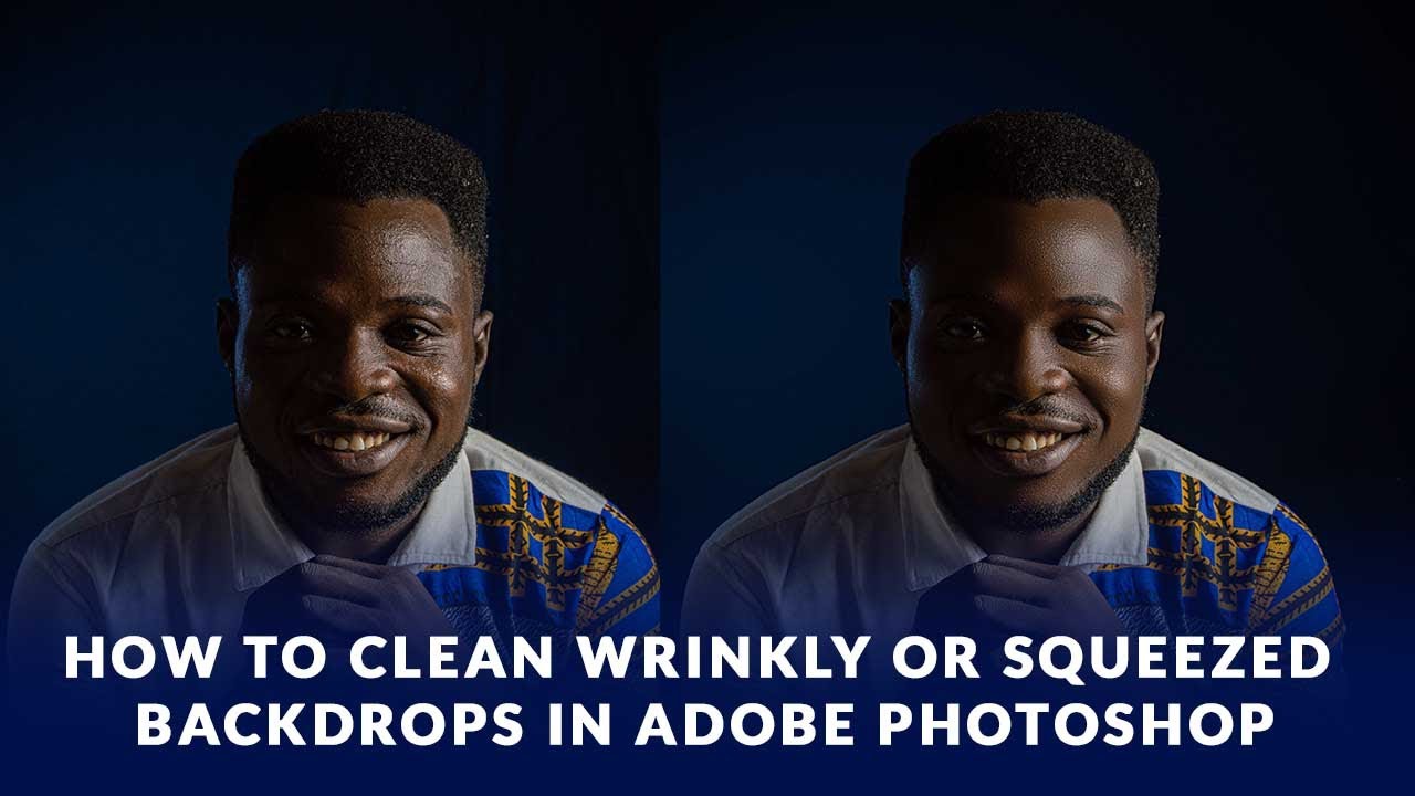 HOW TO CLEAN WRINKLY OR SQUEEZED BACKDROPS IN ADOBE PHOTOSHOP - YouTube