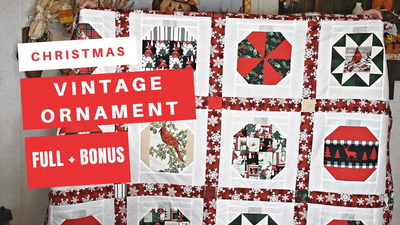 Vintage Christmas Scrappy Ornaments Full Tutorial - YouTube