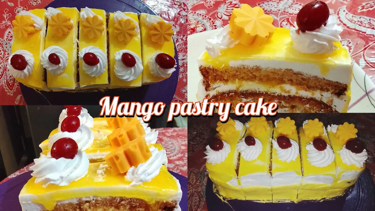 Delicious Mango Pastry Recipe | Bakery-Style Mango Cake Slices at Home ...