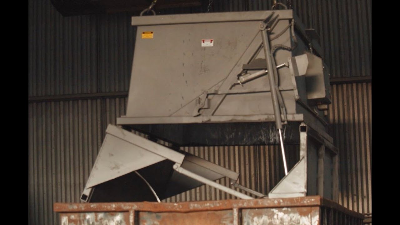 Iron Bull Drop Bottom Hopper for Nucor Steel Corporation - YouTube