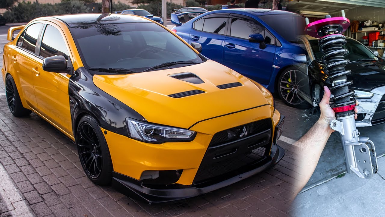 Installing Lancer Coilovers in 2 Minutes!! - YouTube