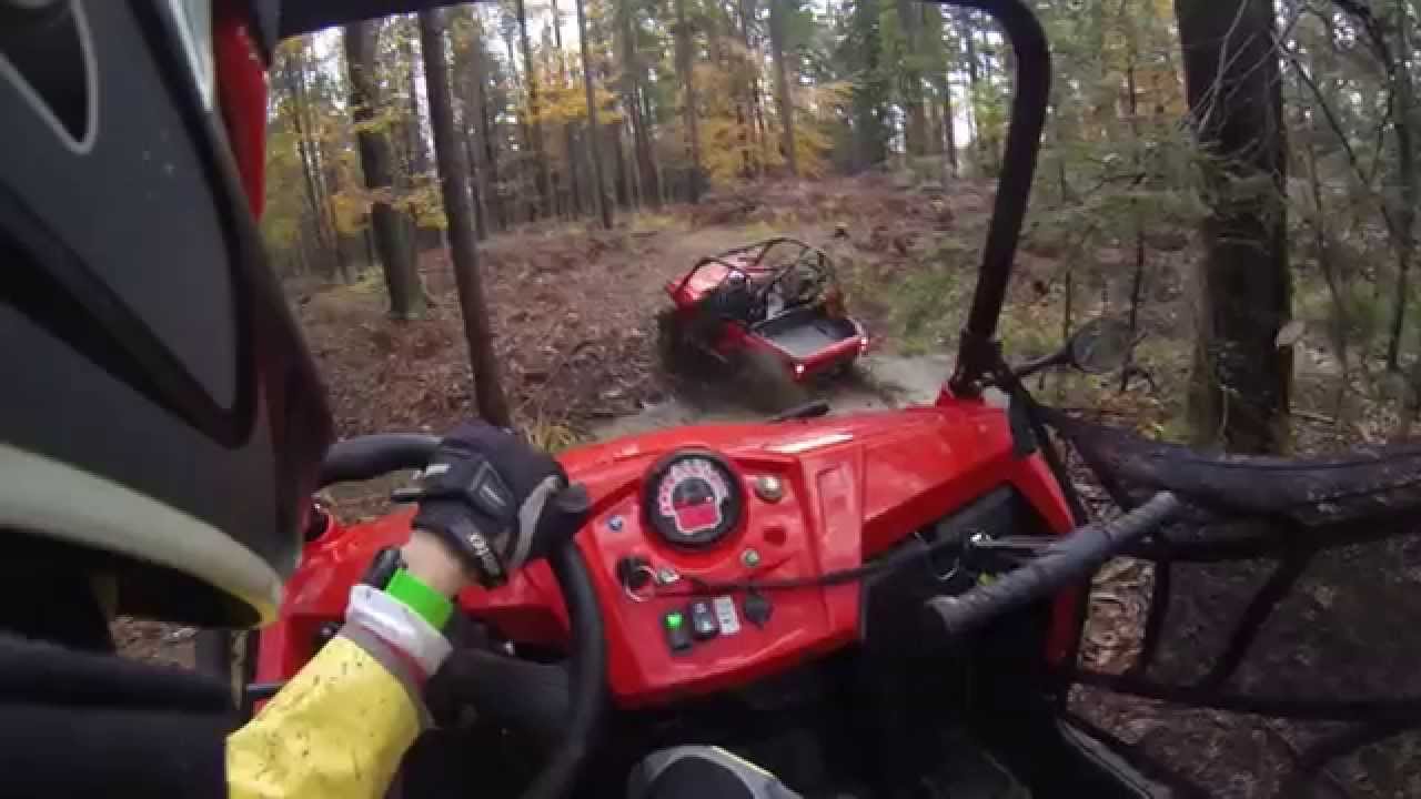 Polaris RZR & Can-Am Commander playing in the rain - GoPro Hero 3 - YouTube