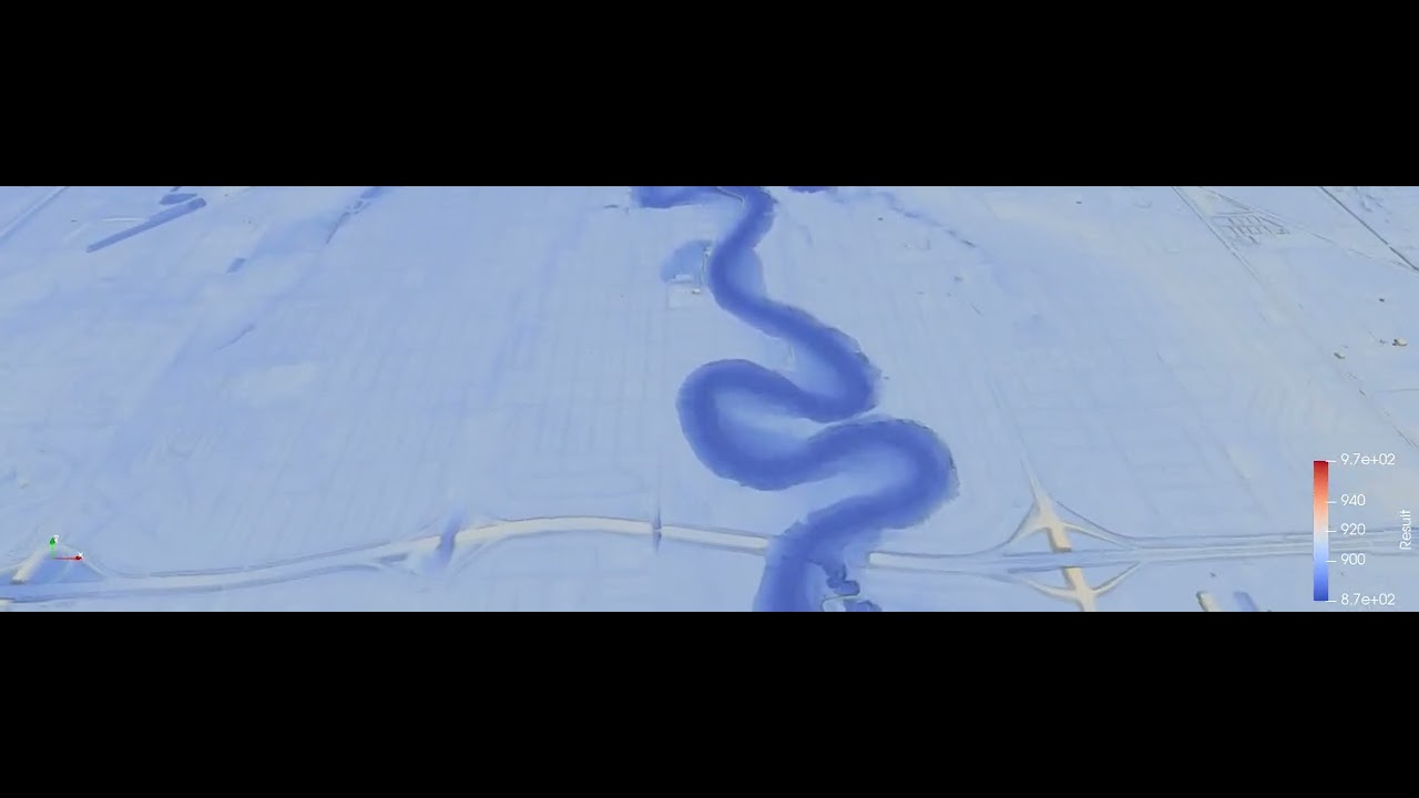 3D Model of the Red River, Fargo, ND - YouTube