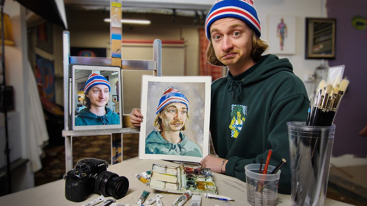 DAY IN THE LIFE AT MY ART STUDIO! - YouTube