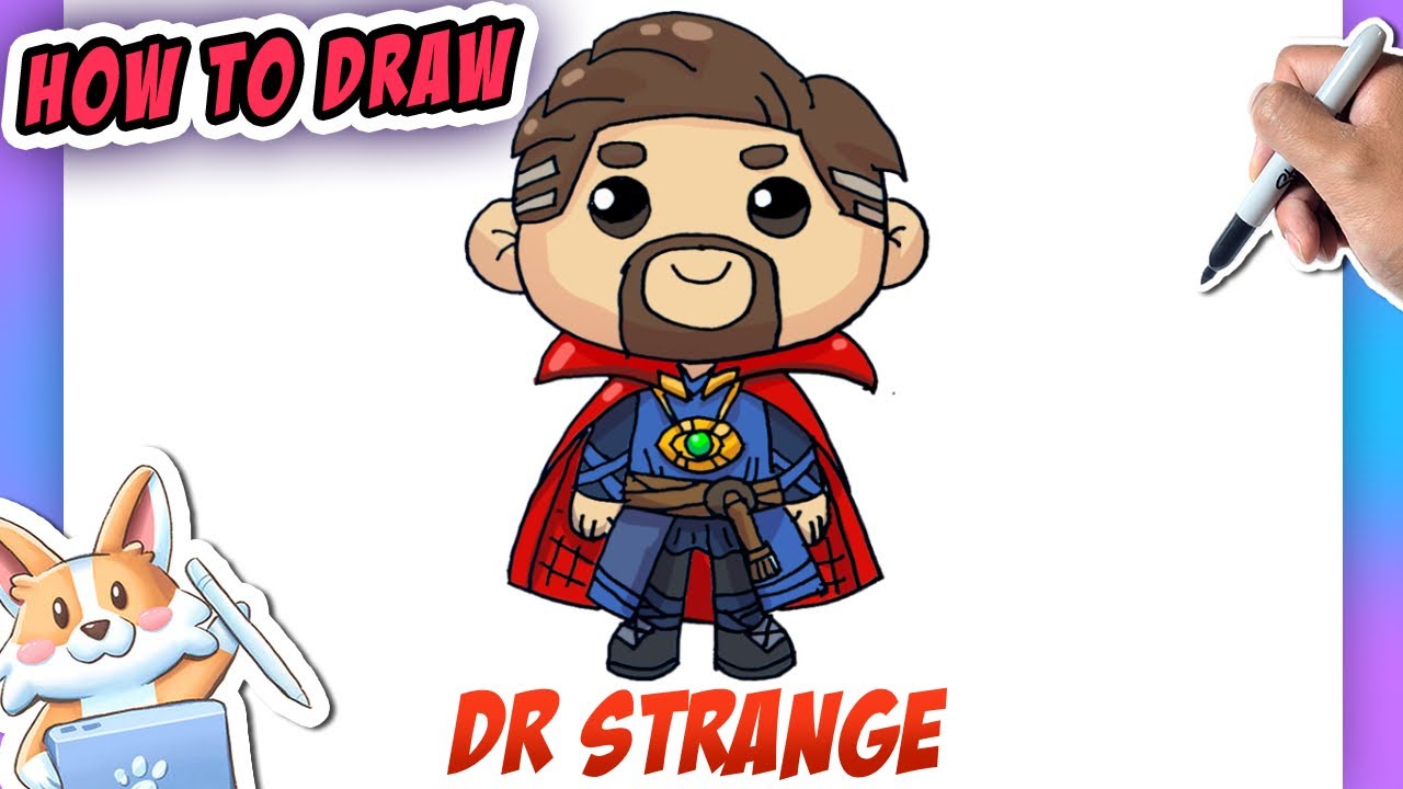How to Draw DOCTOR STRANGE from THE AVENGERS! - YouTube