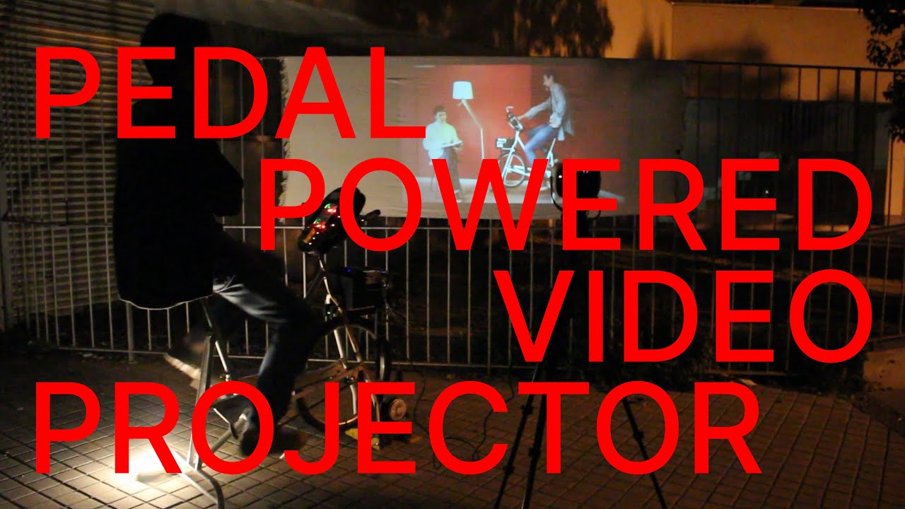 Human Powered Video Projector - YouTube