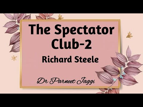 The Spectator Club-2 by Richard Steele - YouTube