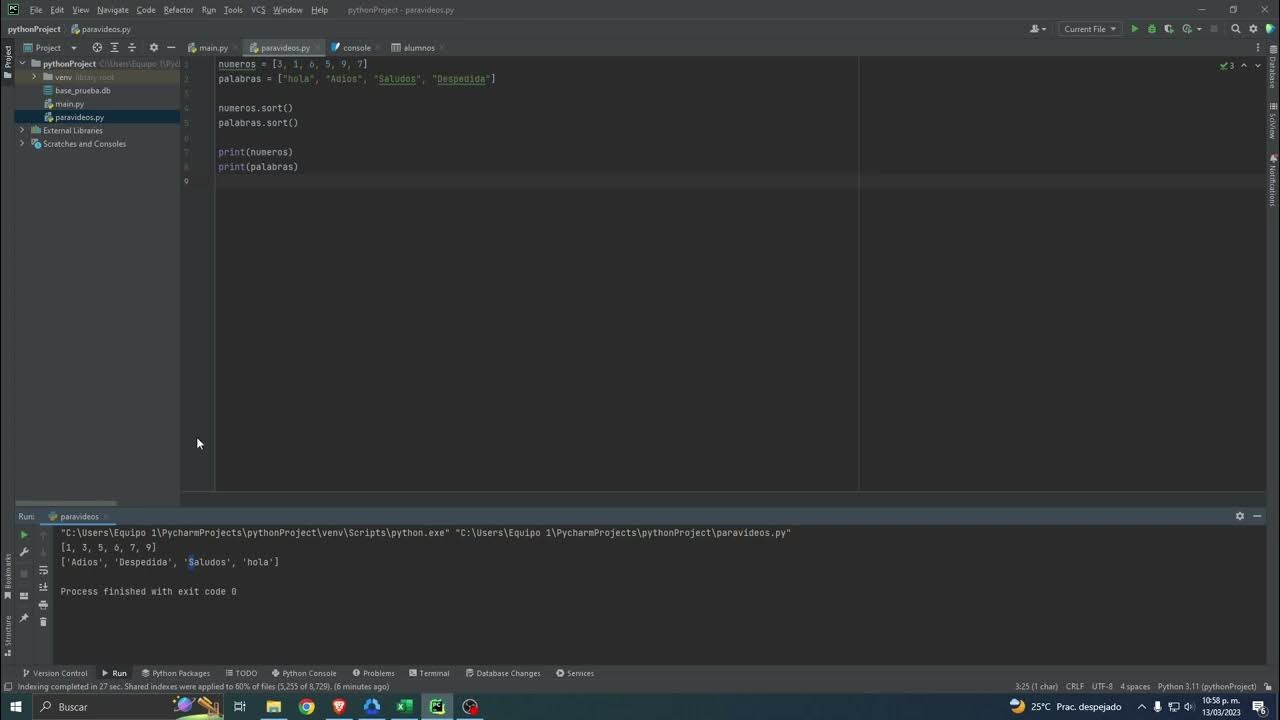 Ordenar listas en Python - YouTube